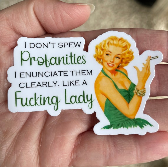 Funny Im A Lady Sticker Laptop Sticker Vinyl Die Cut - Etsy