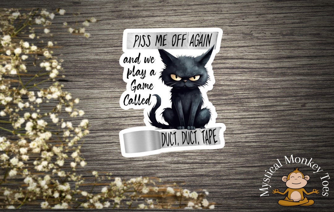 Funny Duct Tape Sticker | Laptop Sticker | Vinyl Die Cut Sticker ...