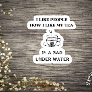 Funny I Like People Sticker Laptop Sticker Vinyl Die Cut Sticker Water ...