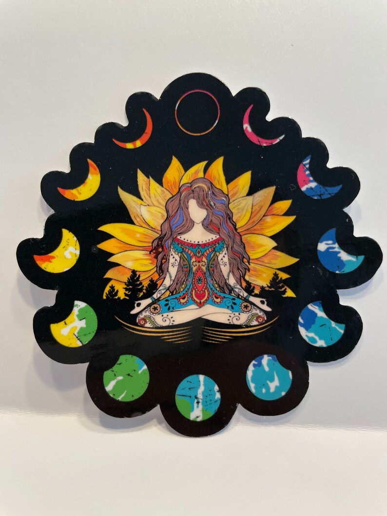 Beautiful Hippie Moon Phases Sticker Laptop Sticker Vinyl - Etsy