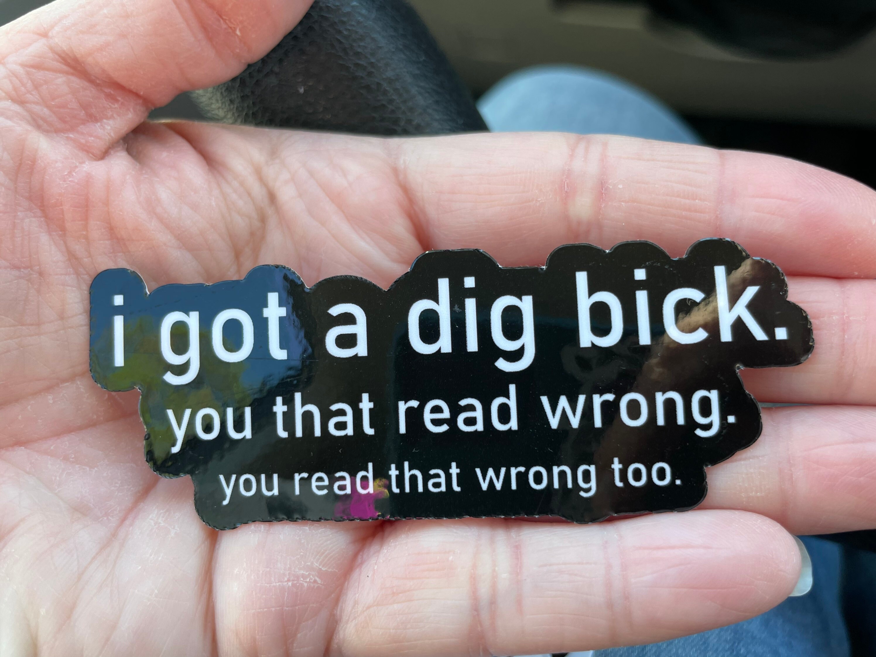Funny You Read That Wrong Sticker | Laptop Sticker | Vinyl Die Cut ...