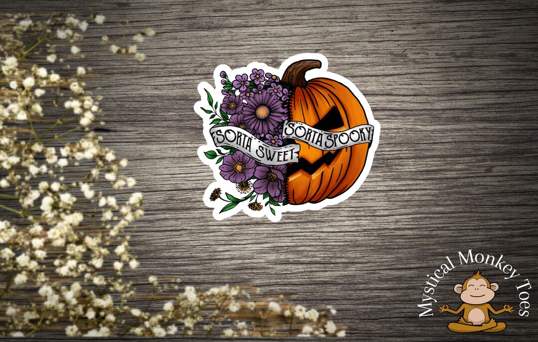 Sorta Sweet Sorta Spooky Sticker | Laptop Sticker | Vinyl Die Cut ...