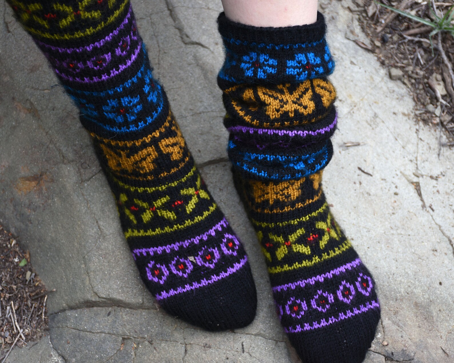 Hand Knitted Wool Long Socks Unisex Socks Knit Winter Socks - Etsy