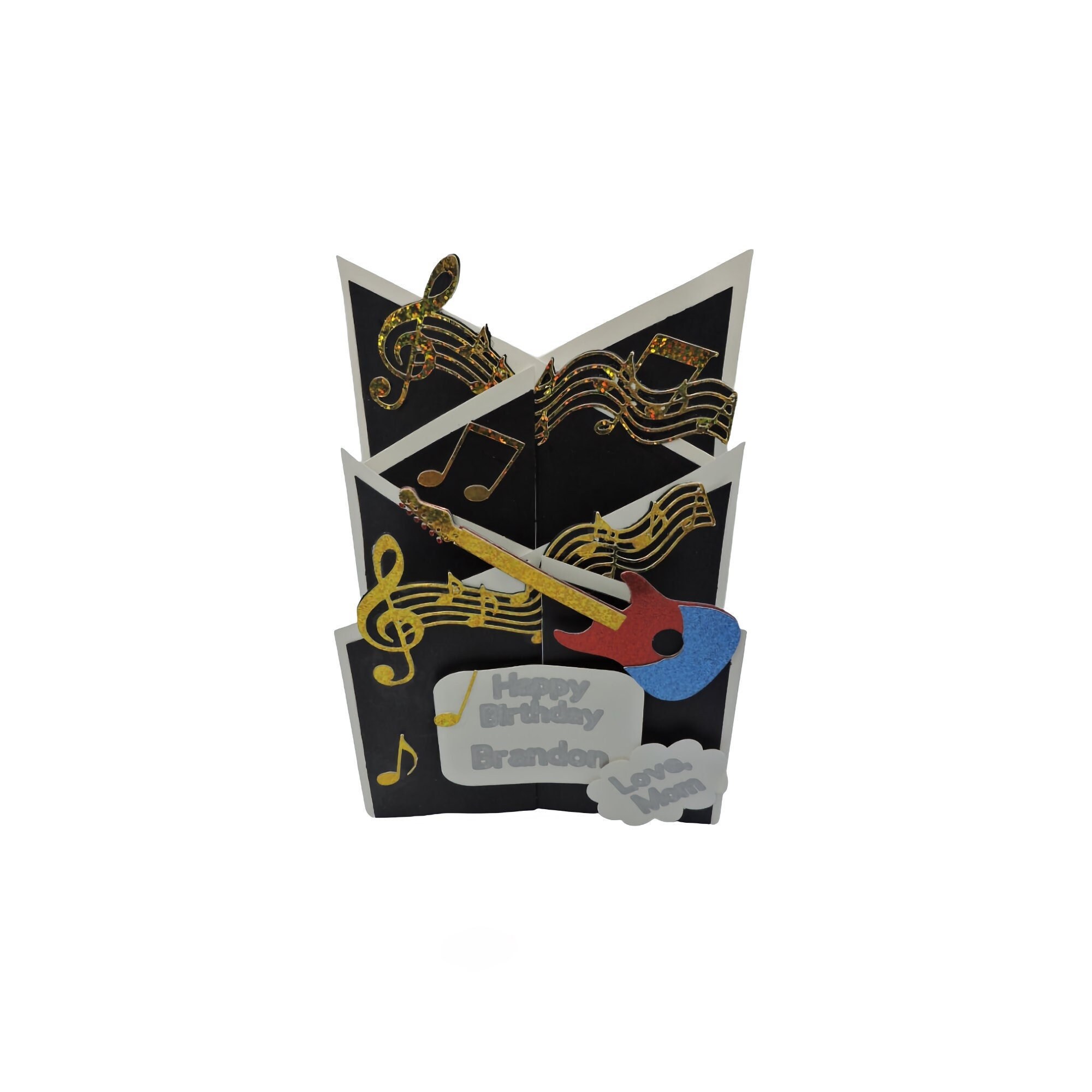 Guitar Card SVG Musical Card SVG Birthday Card SVG - Etsy