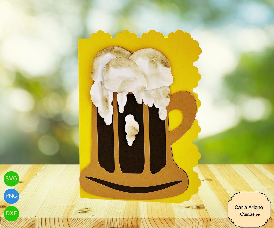 Rootbeer Float Birthday Card SVG Template (digital Download) - Etsy