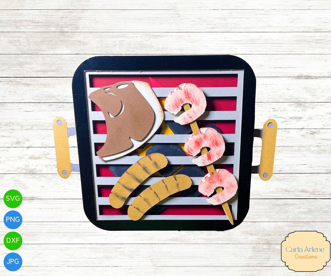 Layered BBQ Grill SVG - Layered BBQ Grill - Etsy