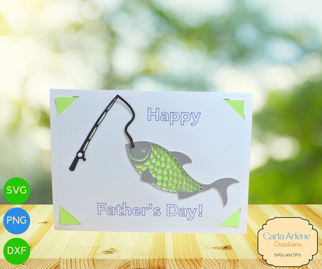 Fish Insert Card - Father's Day Card - Fish Card - Birthday Card ...