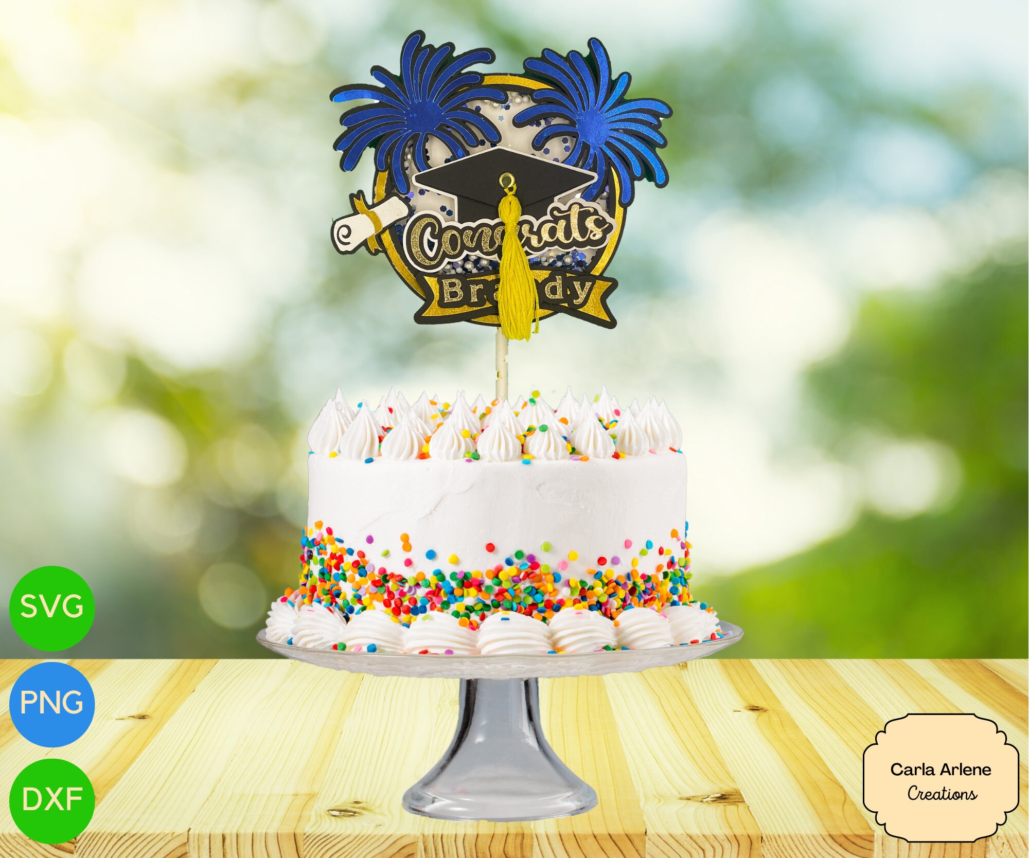 Graduation Cake Topper SVG - Graduation Cake Topper - Graduation SVG ...