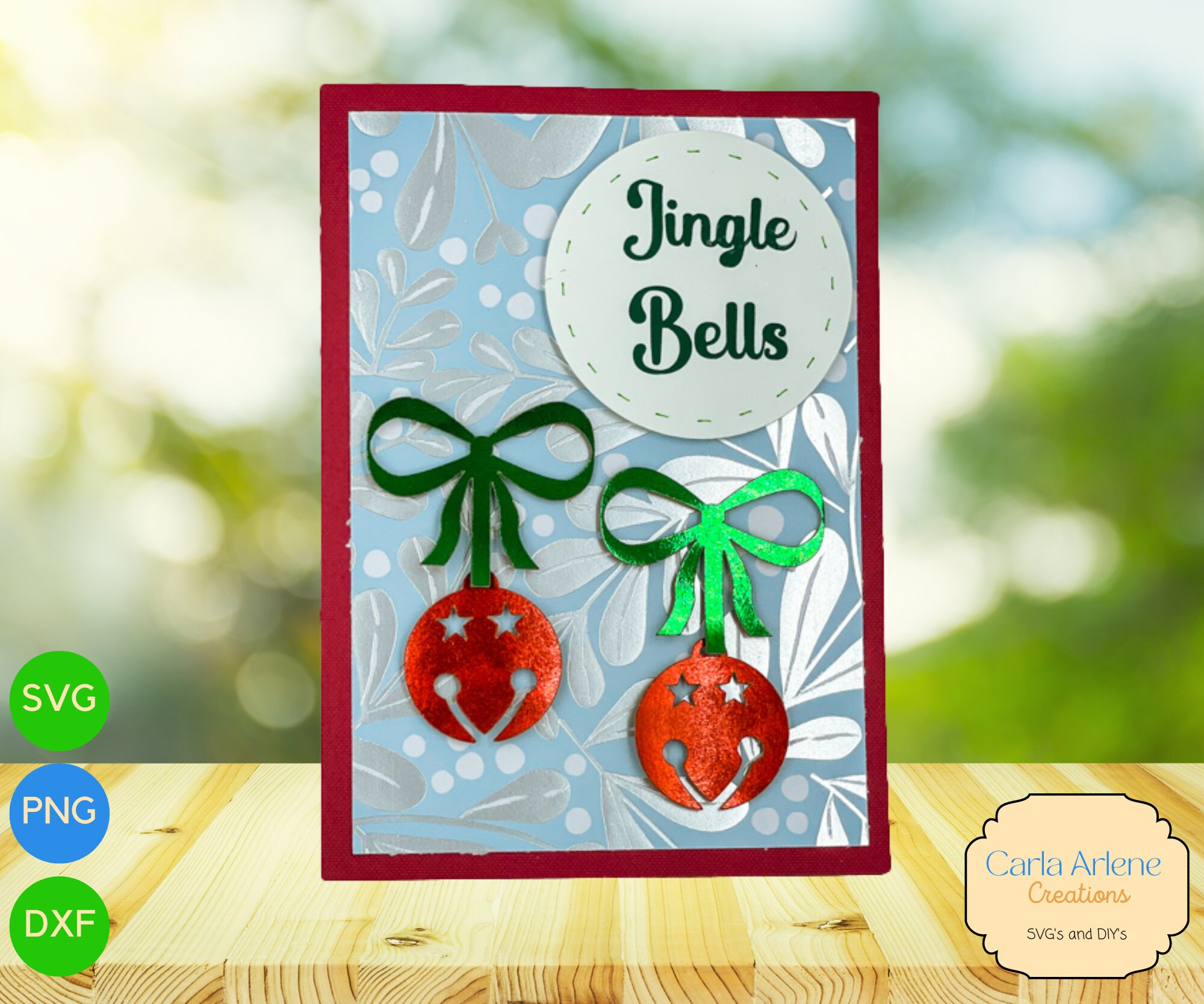 Jingle Bells Card - Jingle Bells SVG - Christmas Card - Christmas Card ...