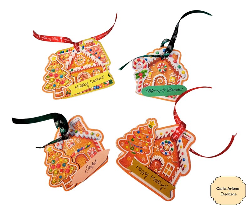 Printable Gingerbread House Gift Tags – Christmas DIY (instant Download ...