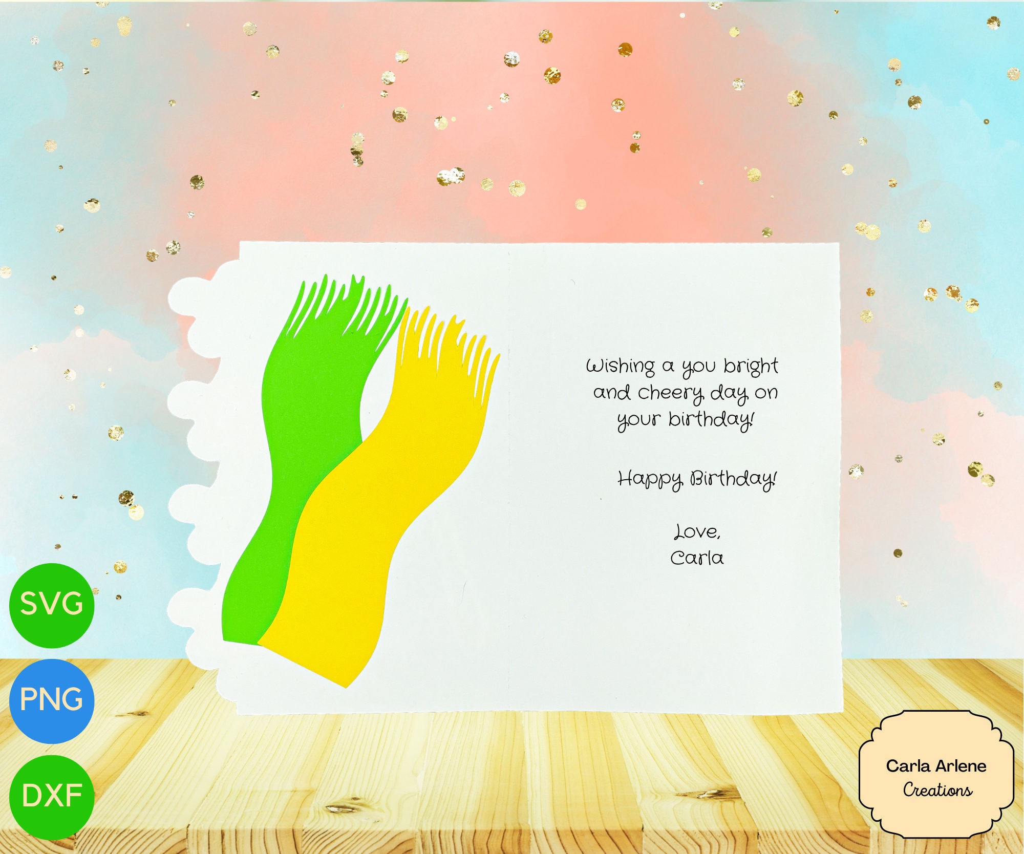 Splash of Color Card Birthday Card Paint Brush Card Paint Brush Card ...