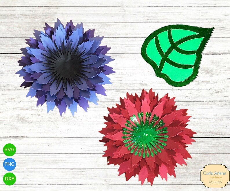 DIY Paper Flower Template - Paper Flower SVG - Layered Paper Flower ...