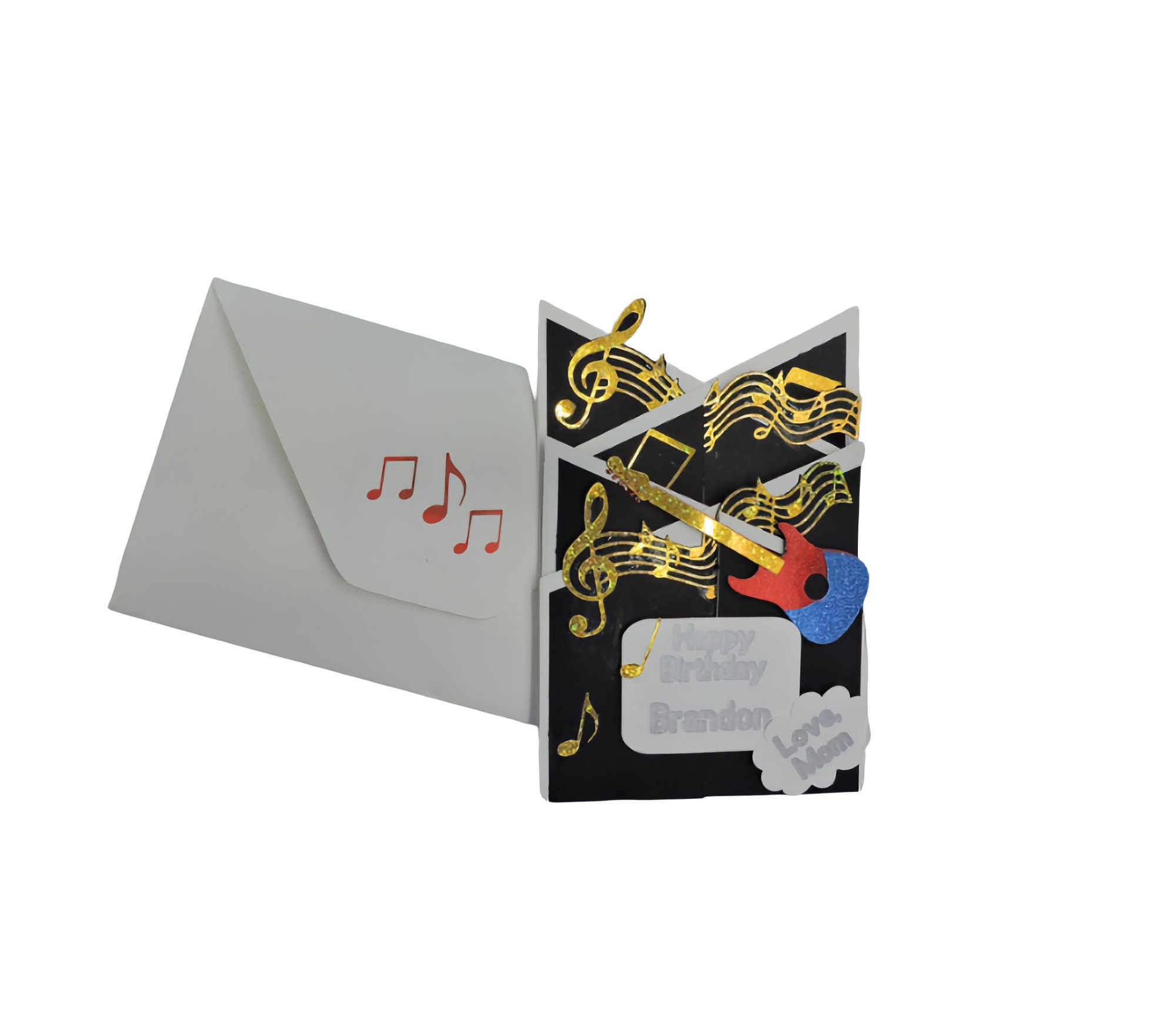 Guitar Card SVG Musical Card SVG Birthday Card SVG - Etsy