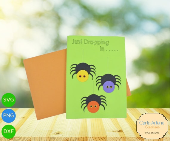 Spider Card Halloween Card Spidercard SVG Halloween Card - Etsy