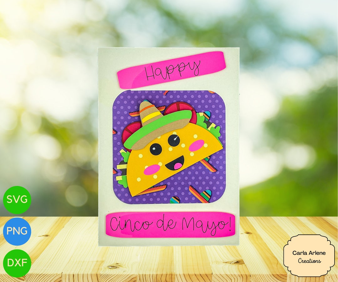Cinco De Mayo Taco Card SVG: DIY Template (digital Download) - Etsy