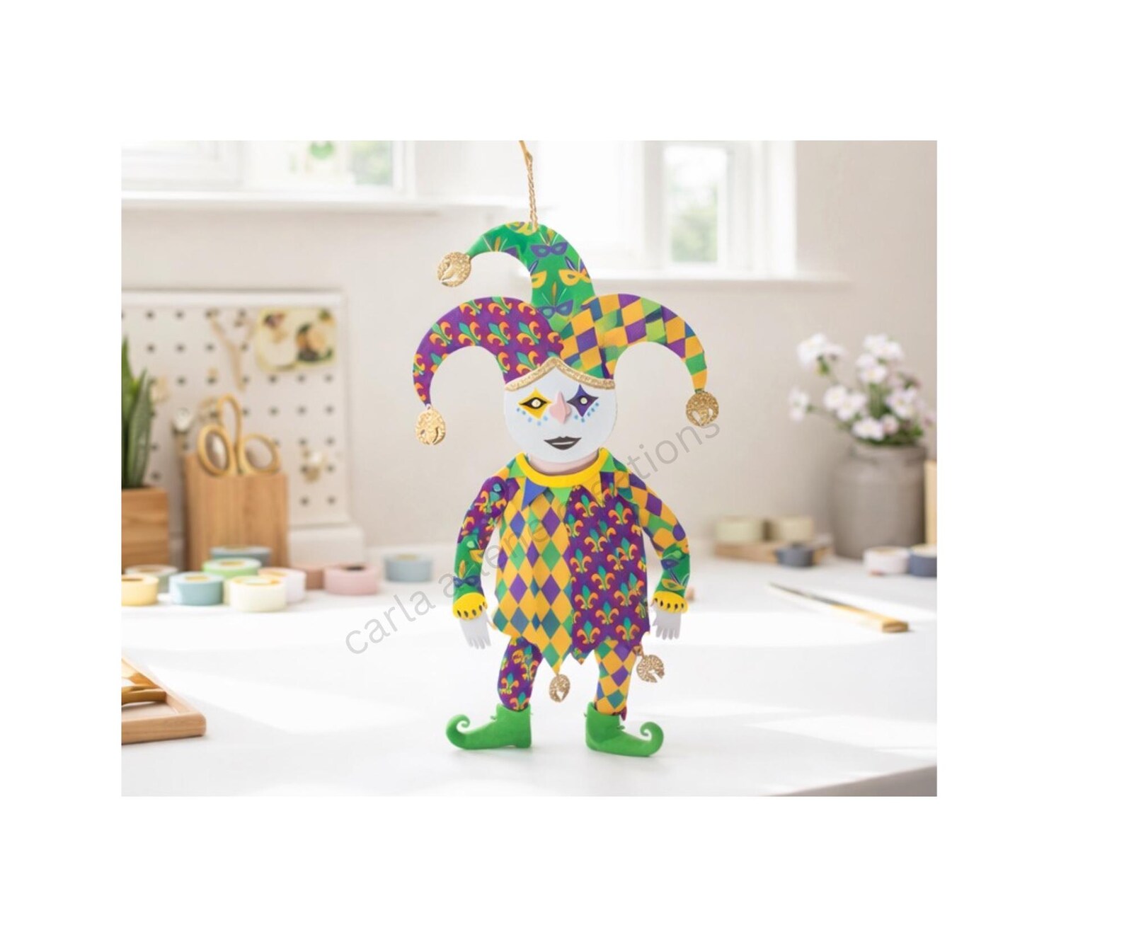 Jointed Jester SVG | Mardi Gras Paper Doll Cut File (digital Download ...
