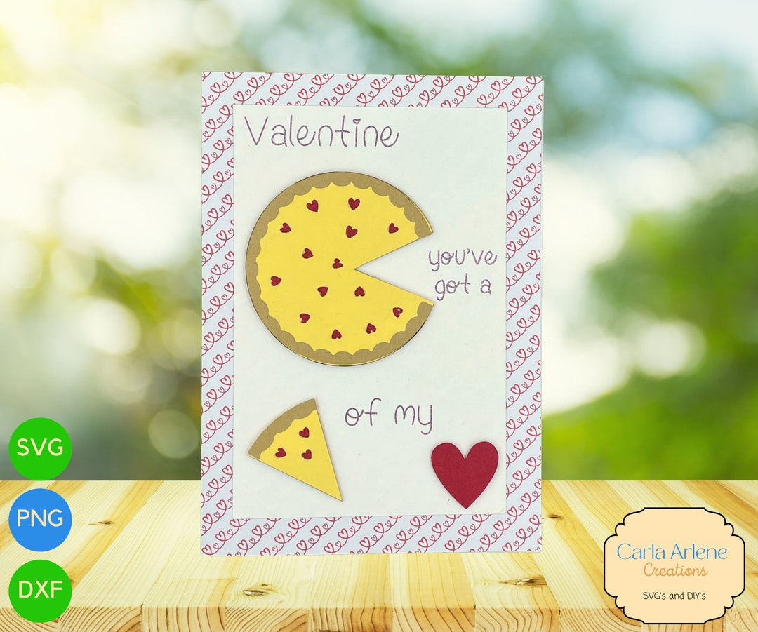 Pizza My Heart Card SVG: Valentine's Day Template (digital Download) - Etsy