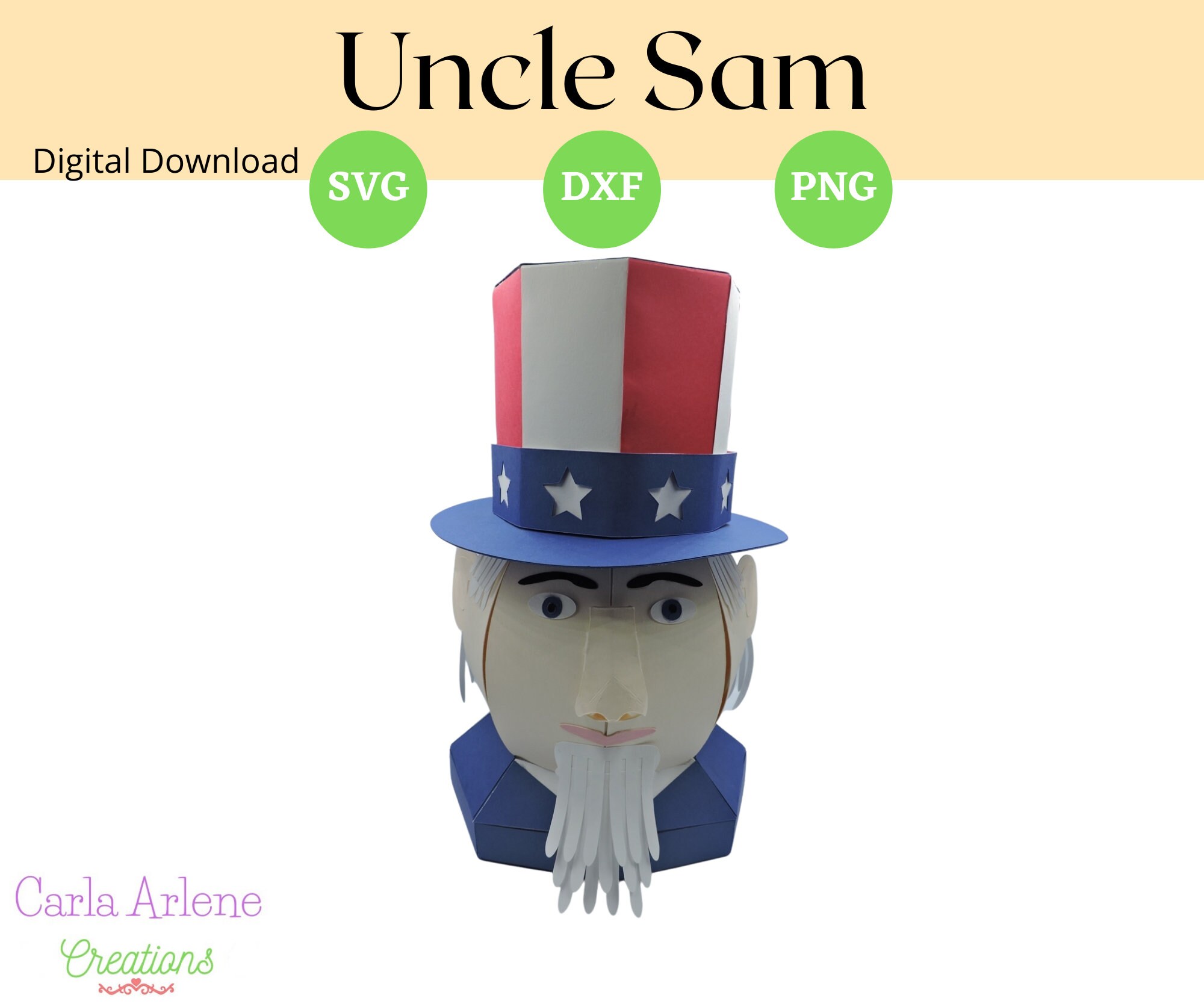 Uncle Sam Uncle Sam SVG 4th of July SVG Independence Day SVG Patriotic ...