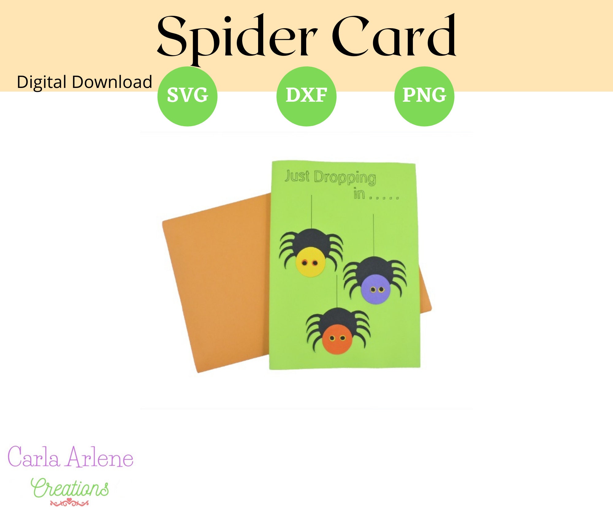Spider Card Halloween Card Spidercard SVG Halloween Card SVG Kids ...