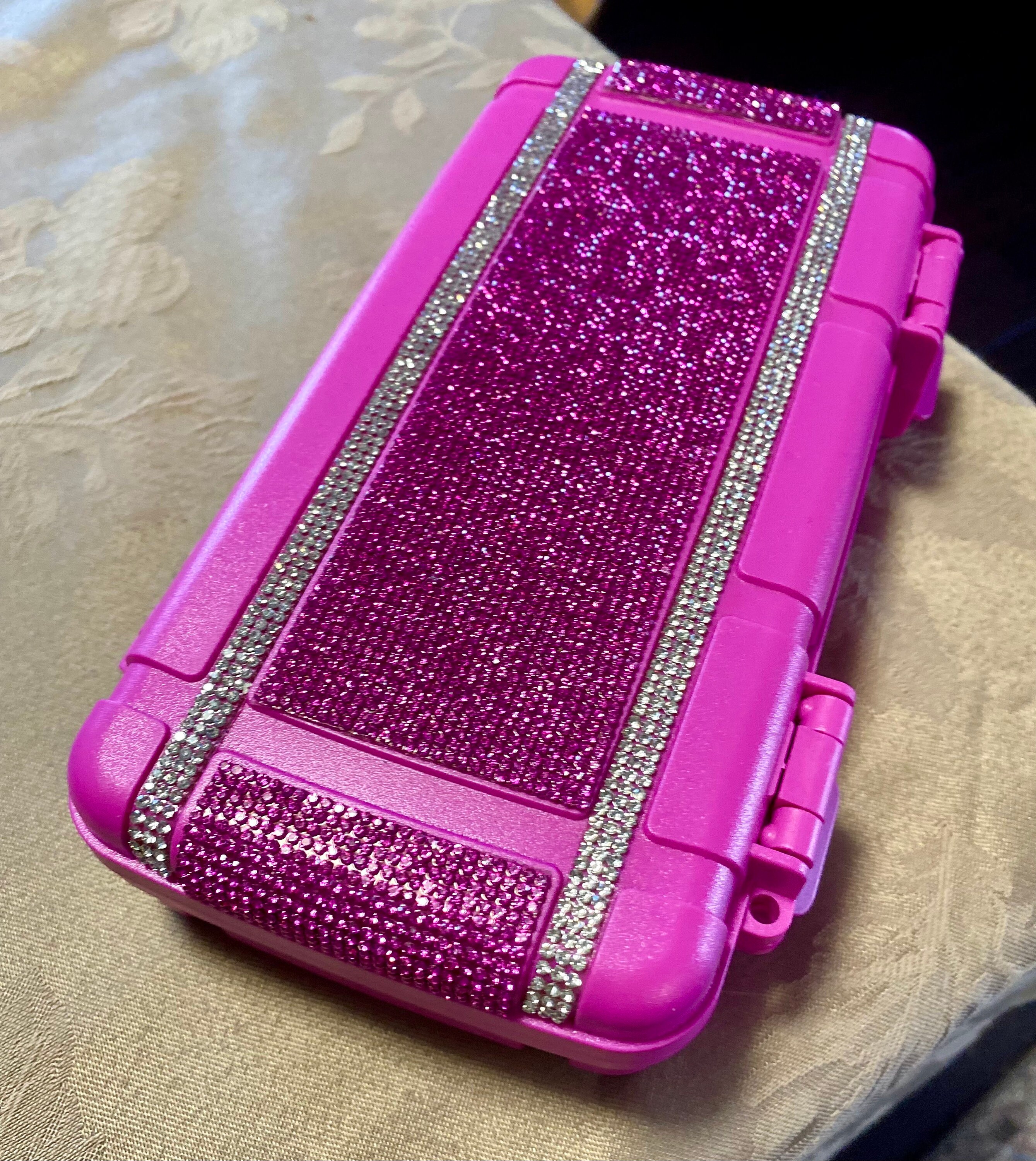 Hot Pink Blinged Out Travel Humidor - Etsy