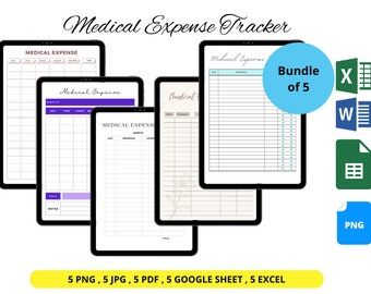 Medical Expense Tracker Printable - Etsy