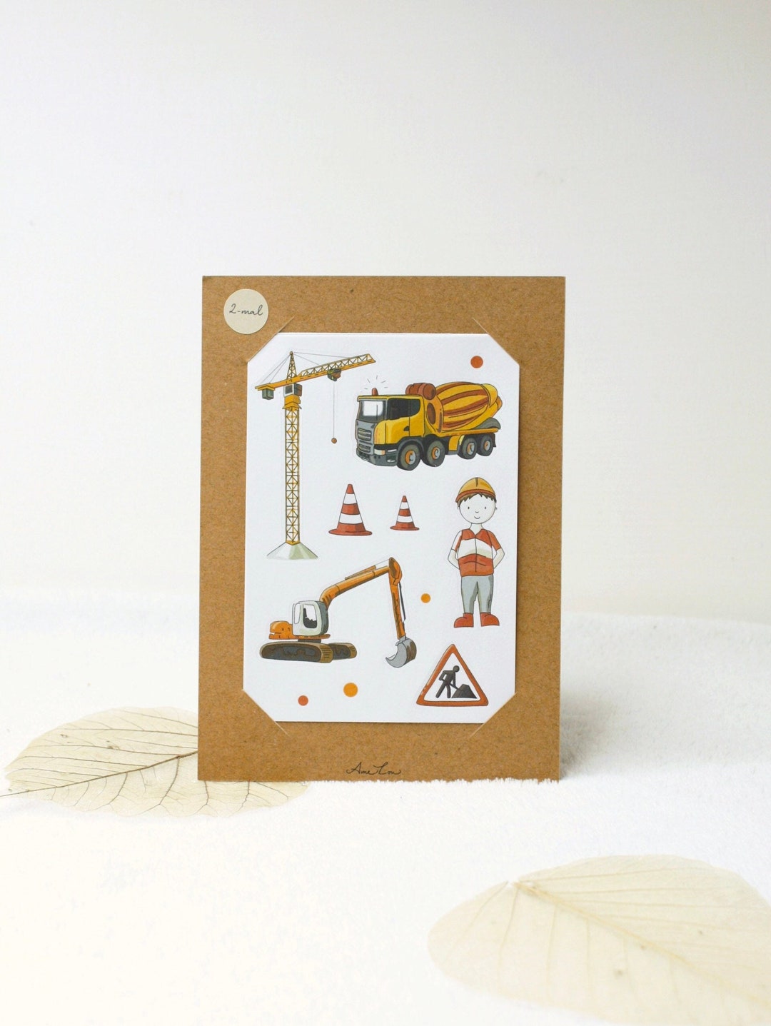 Sticker Set for Children construction Site Sticker Sticker Construction ...