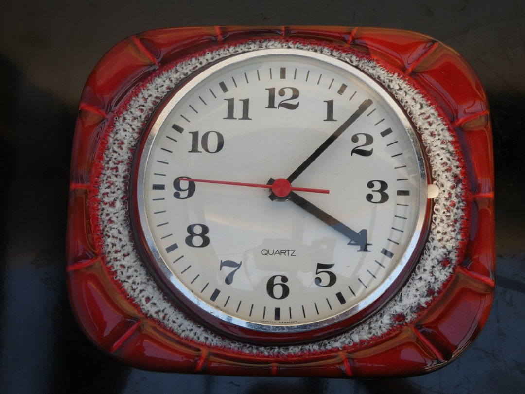 Vintage. Retro Clock From the 70s Wall Clock Quartz Fat Lava Clock From ...