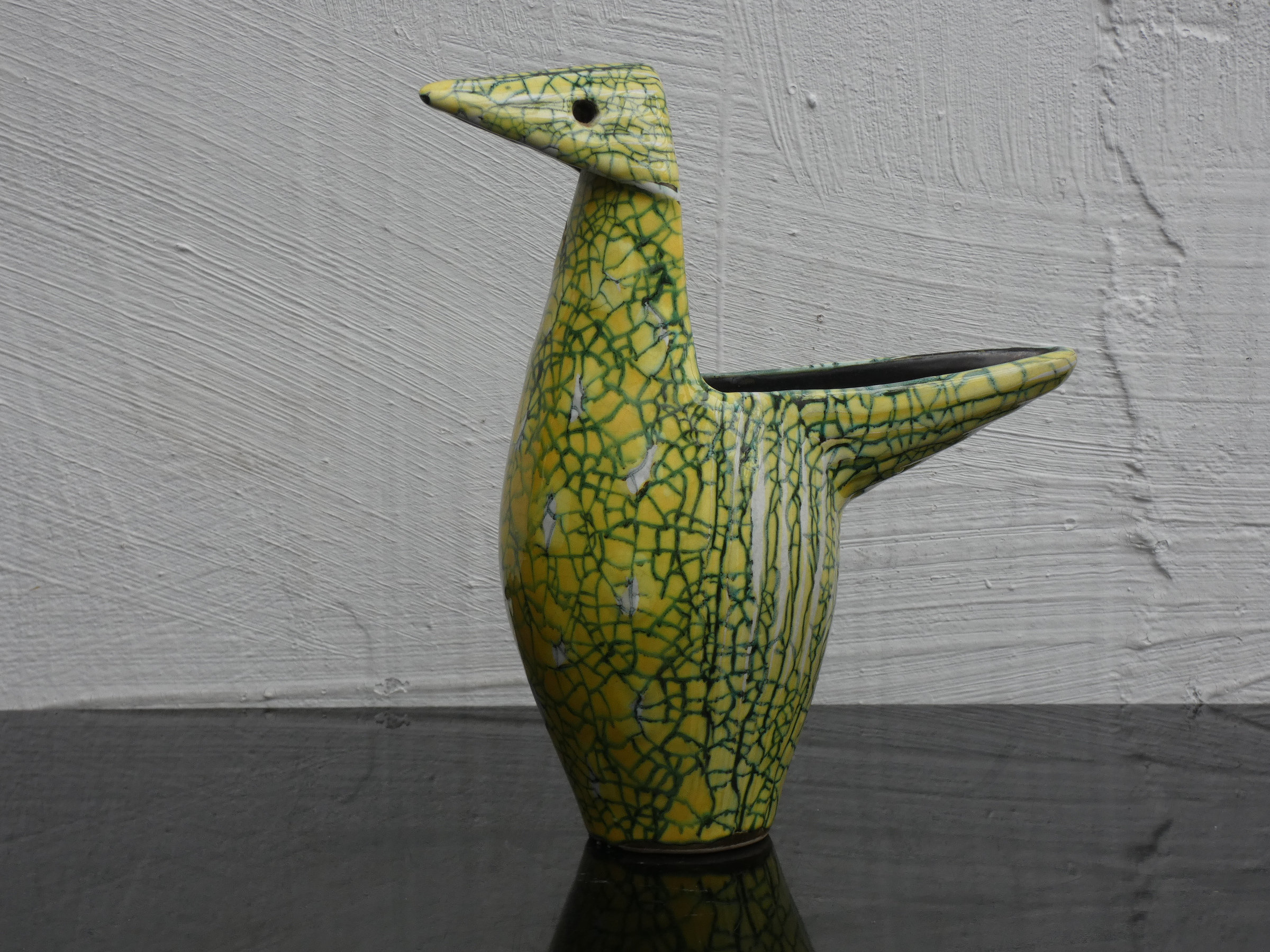 Geza Gorka Stunning Rare Hungarian Modernist Bird Vase 1950 With ...