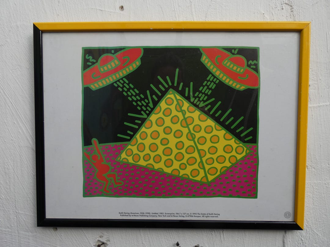 Keith Haring Original Limited Edition Untitled 'pyramid' Vintage Poster ...