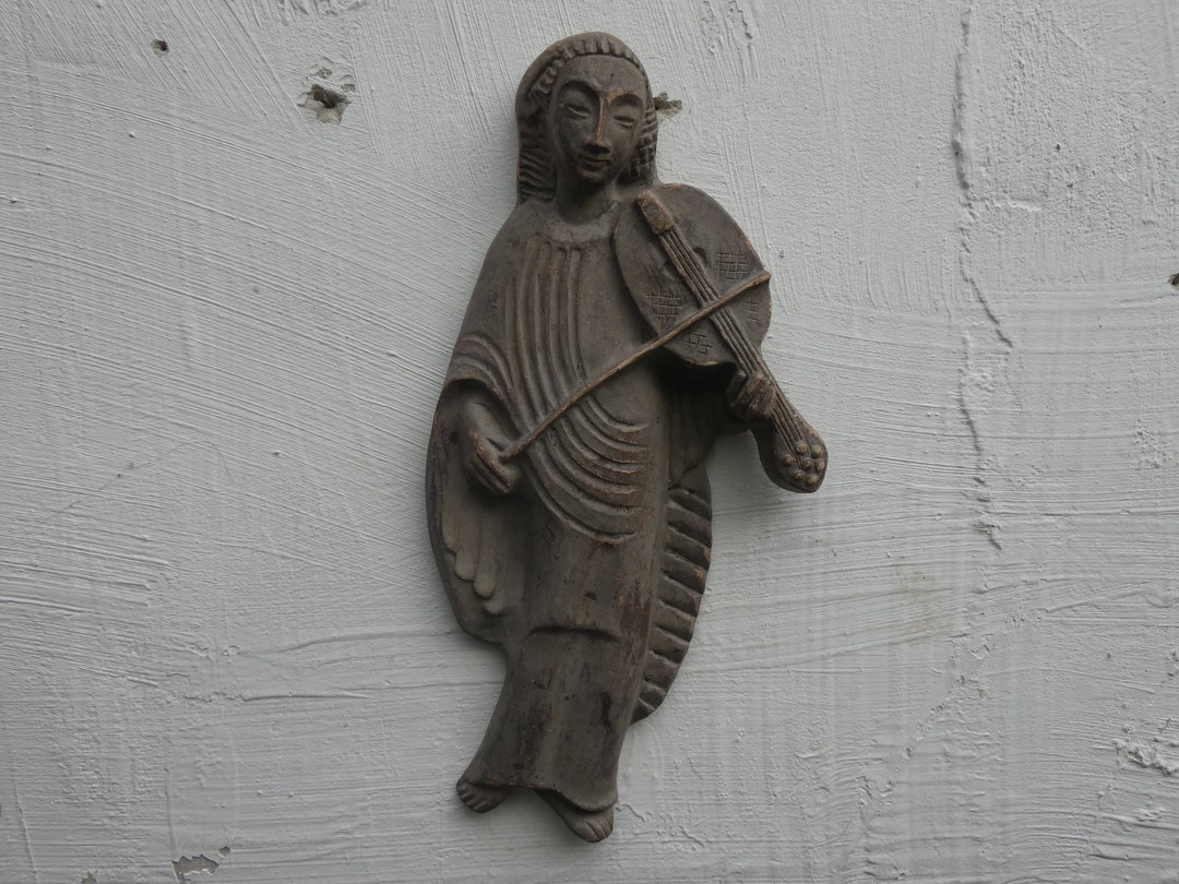 Violin Antique Figure Made by Ceramicist FN Honnef.wall Ceramics - Etsy