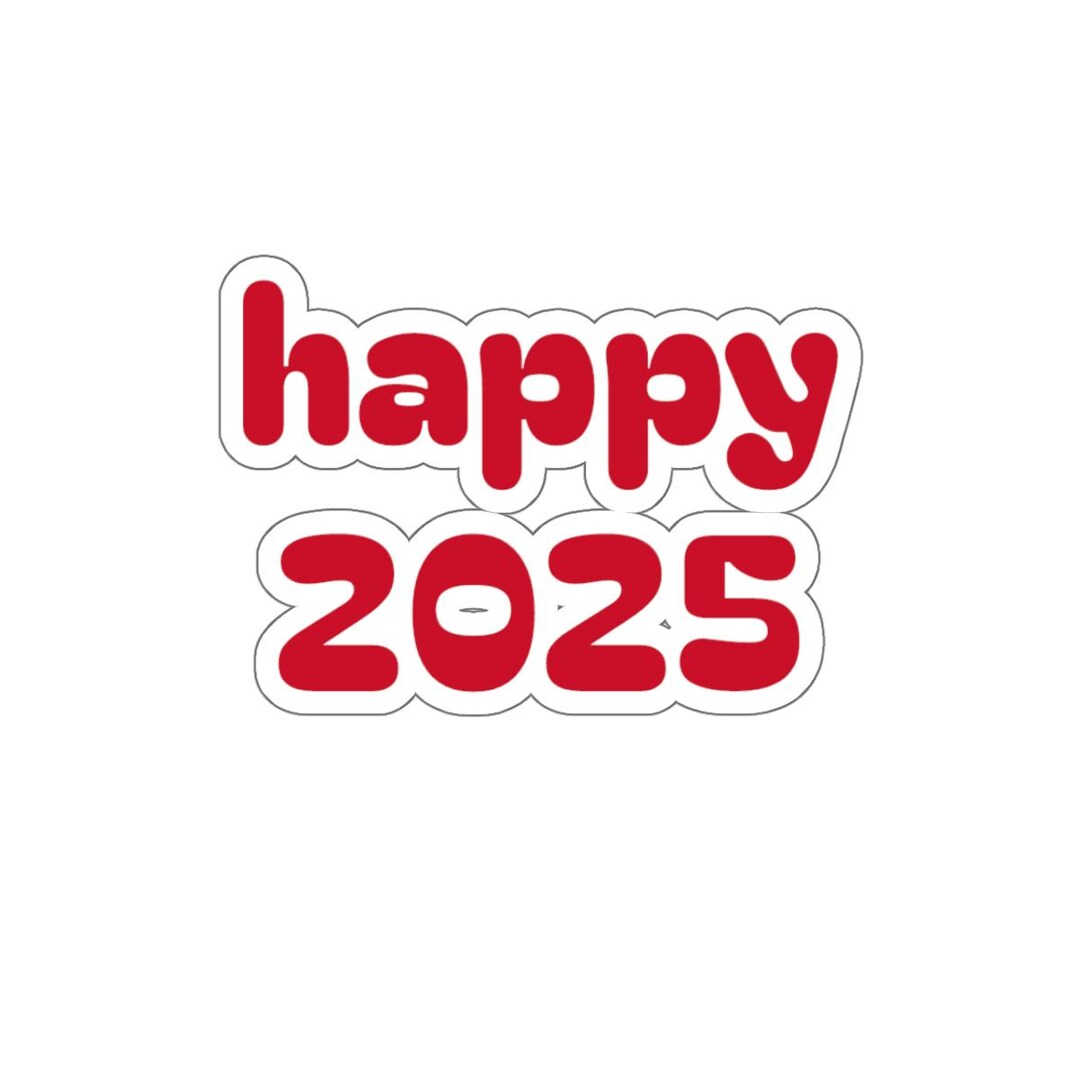 Xmas New Year Happy 2025 Kiss-cut Stickers, New Year Decor, Planner ...