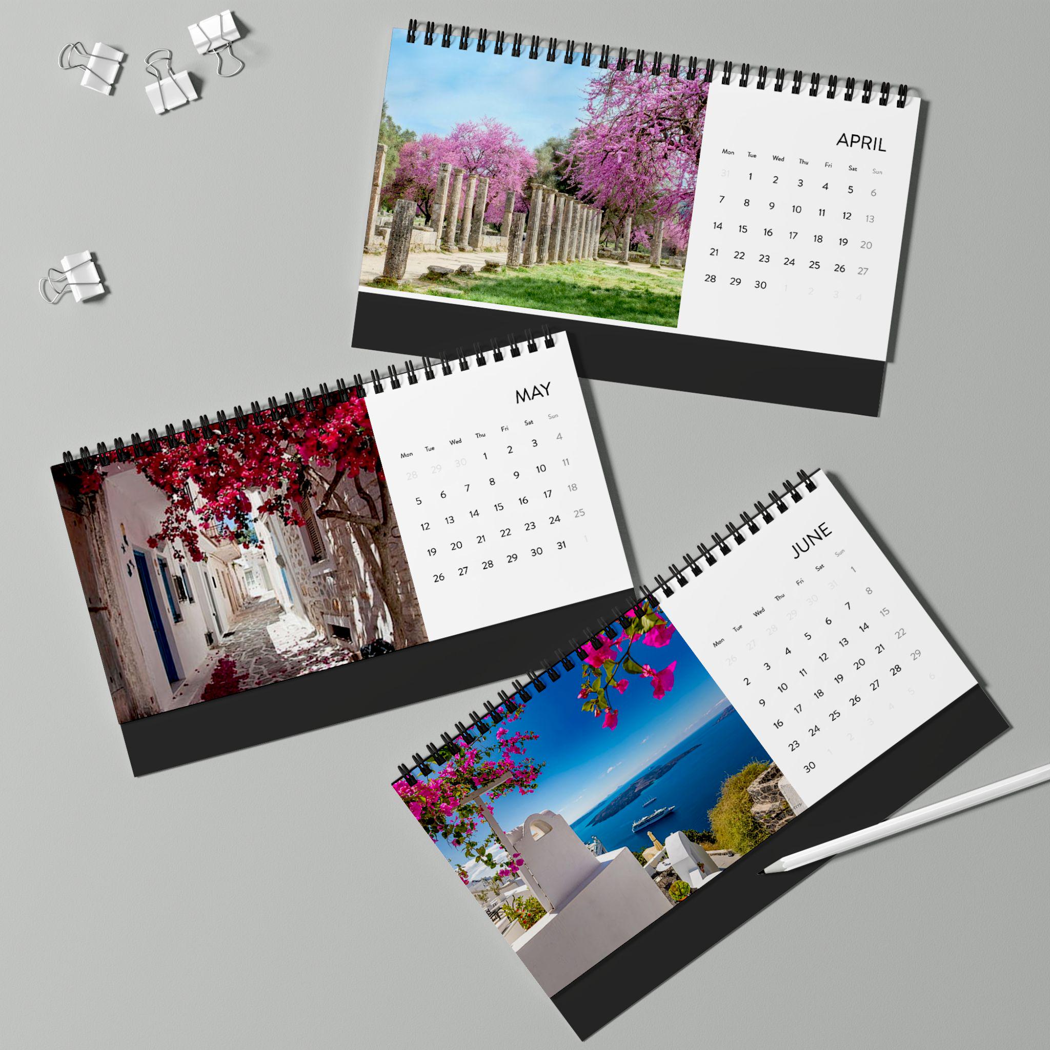 Greece 2025 Desk Calendar, Greece Themed Planner, Greek Culture ...