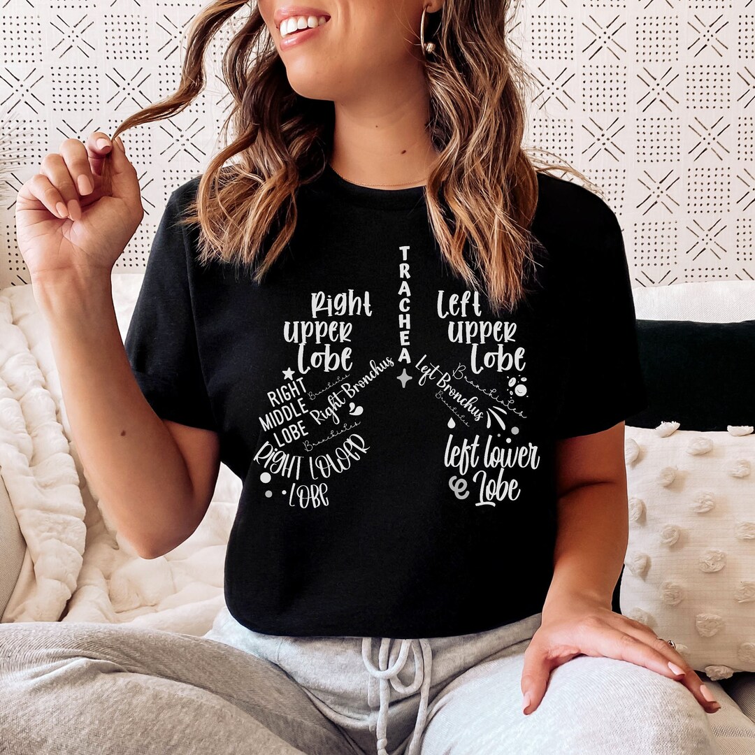 Lung Anatomy Shirt Funny Pulmonologist Respiratory Therapist Shirt ...