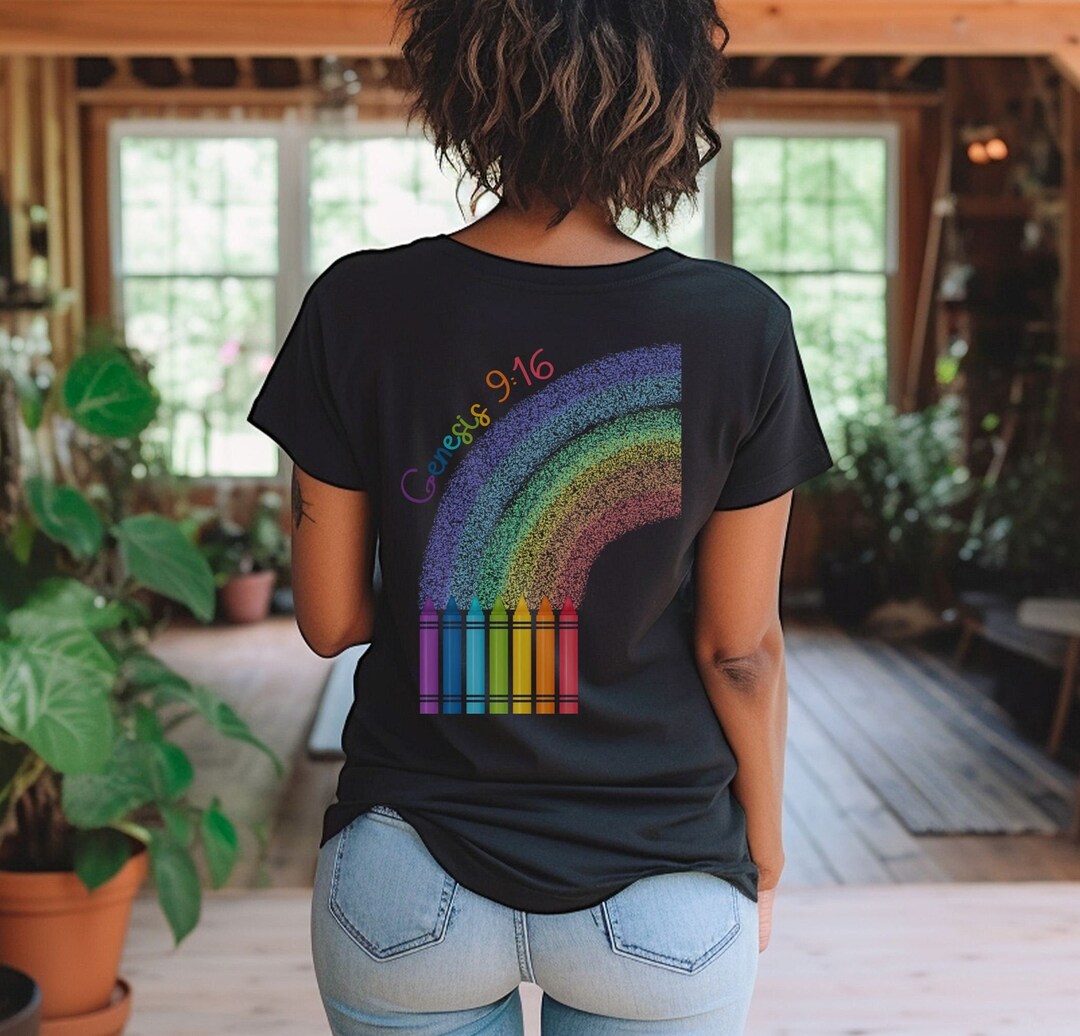 Take Back the Rainbow Genesis 9:16 Rainbow Shirt God's Rainbow Genesis Rainbow Christian Shirt ...