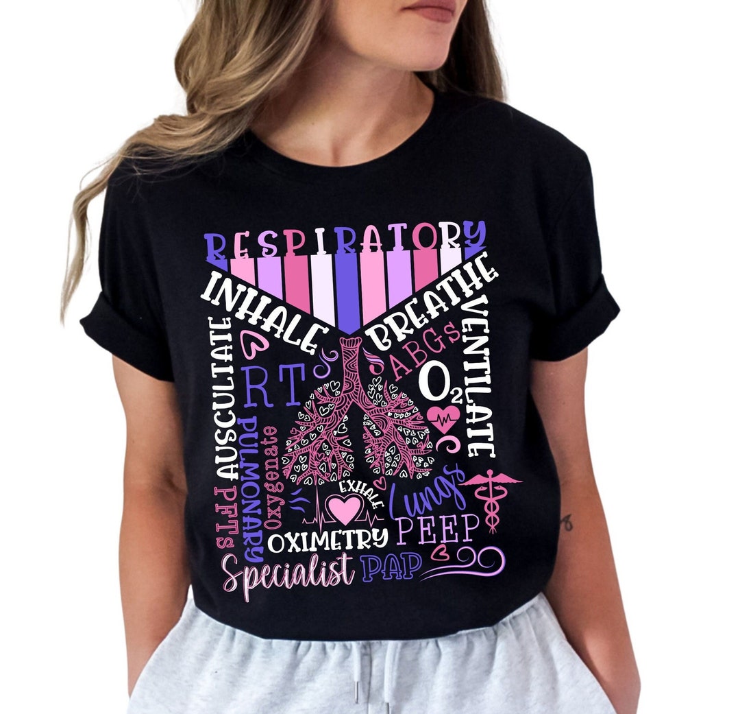 Respiratory Doodle Shirt Respiratory Therapist Shirt Ventilator ...