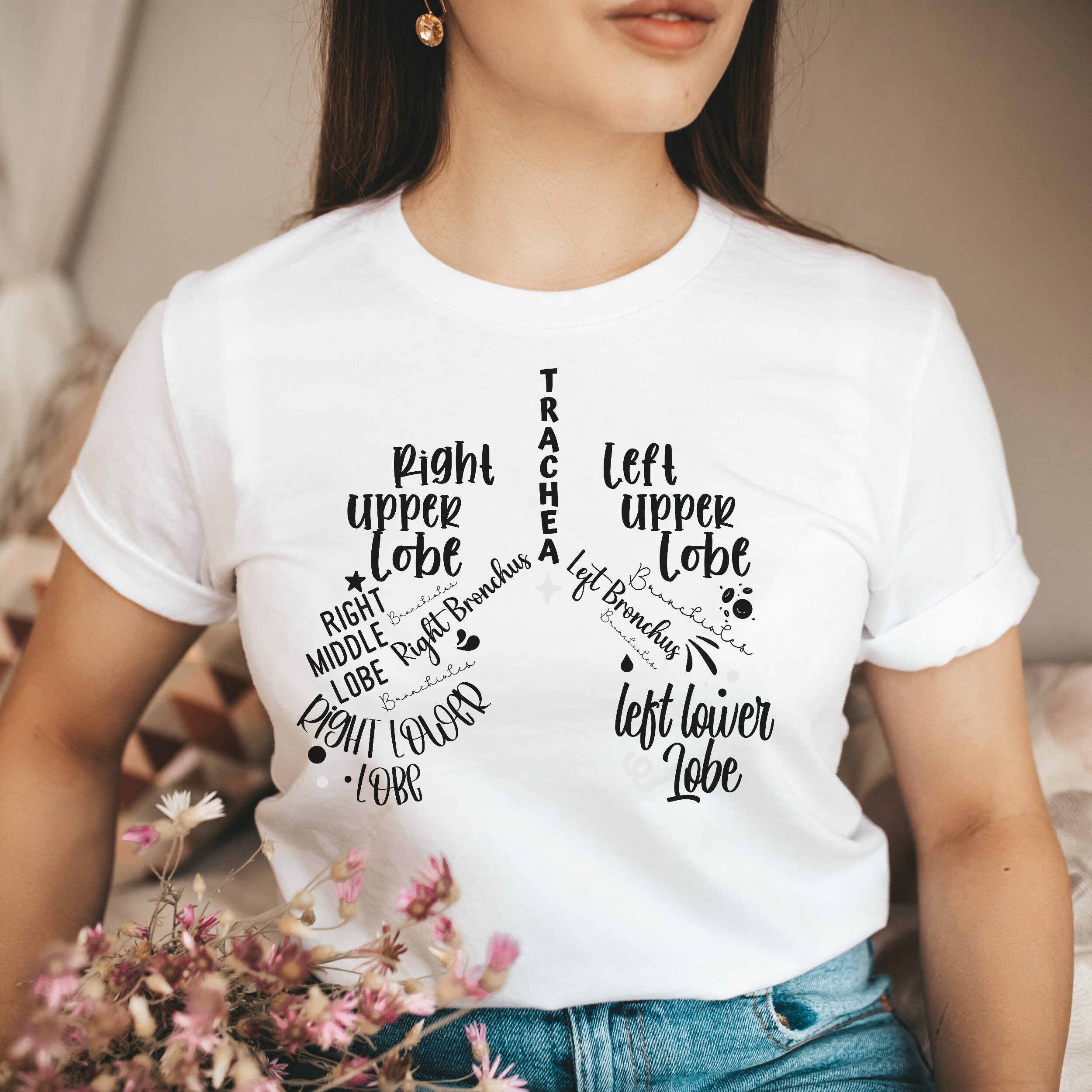 Lung Anatomy Shirt Funny Pulmonologist Respiratory Therapist Shirt ...