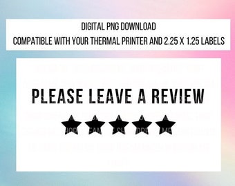 PNG Sticker Template Download Leave a Review Stickers for | Etsy