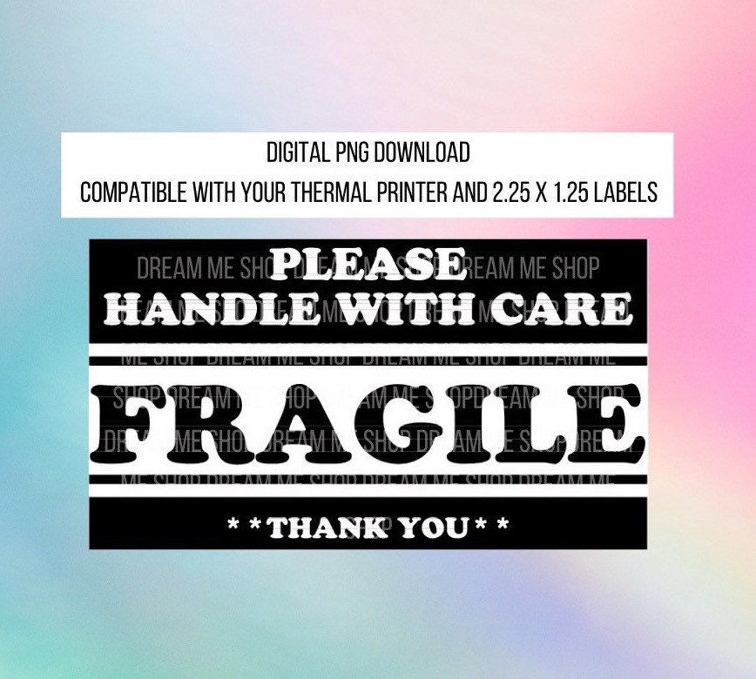 PNG Sticker Template Download - Fragile Stickers for Small Business ...