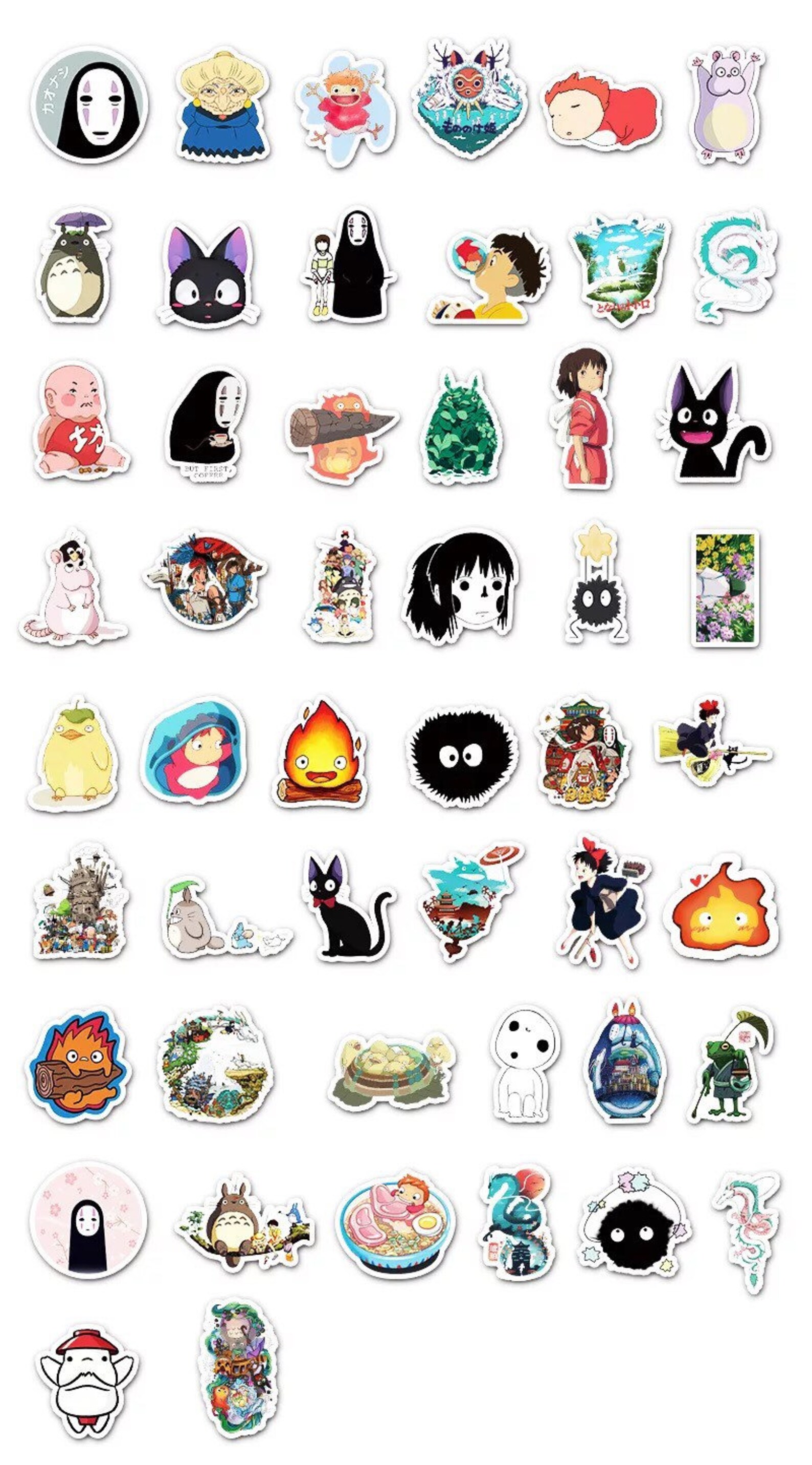 Studio Ghibli Random Sticker Pack for Laptop Hydroflask - Etsy