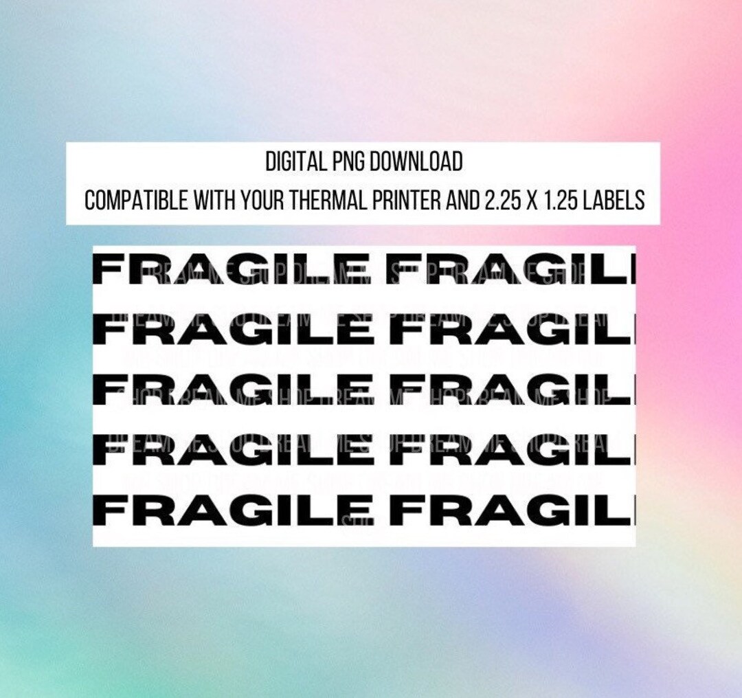 PNG Sticker Template Download - Fragile Stickers for Small Business ...