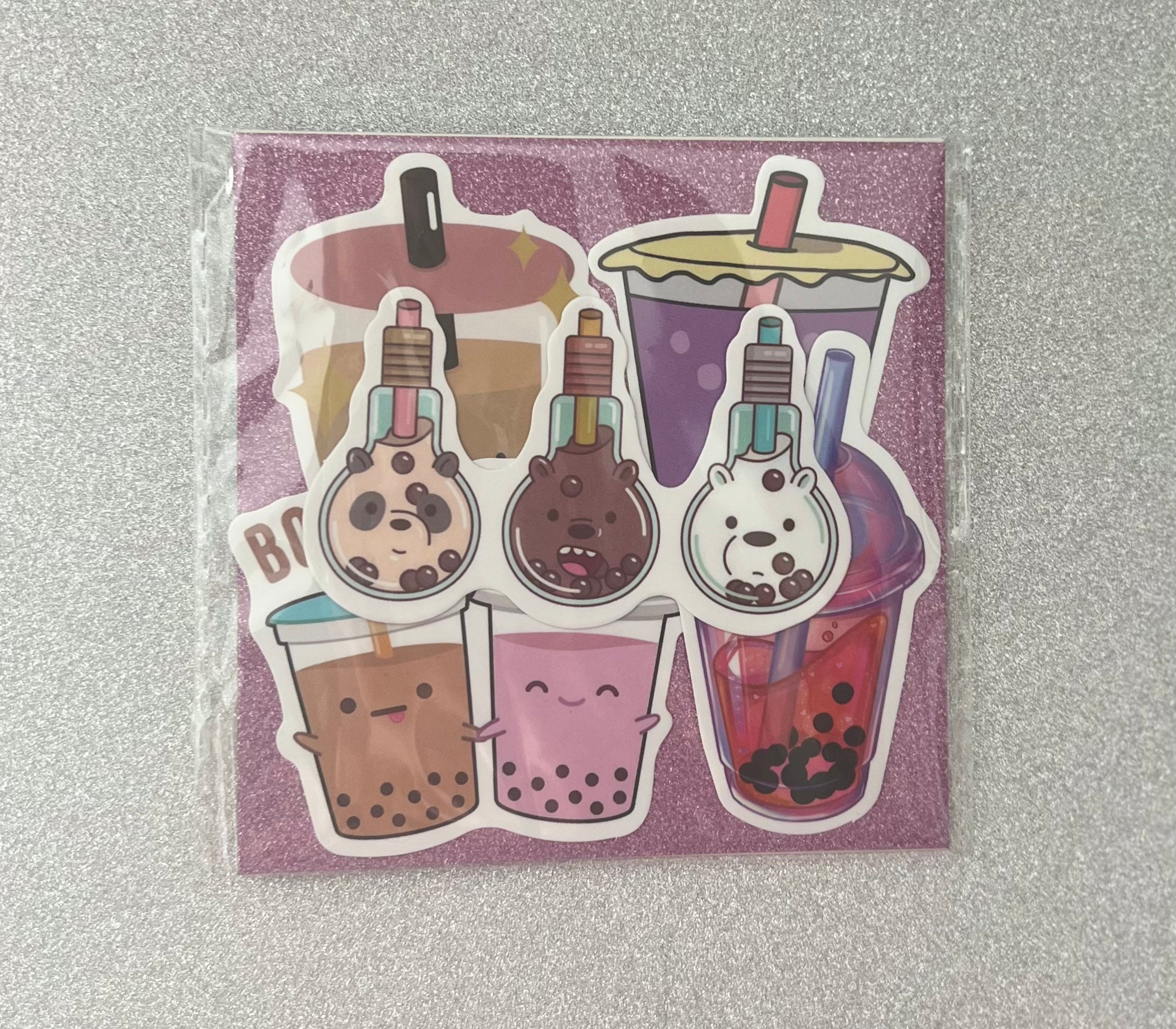 Kawaii Boba Tea Stickers for Laptop Hydroflask Cute Girl | Etsy