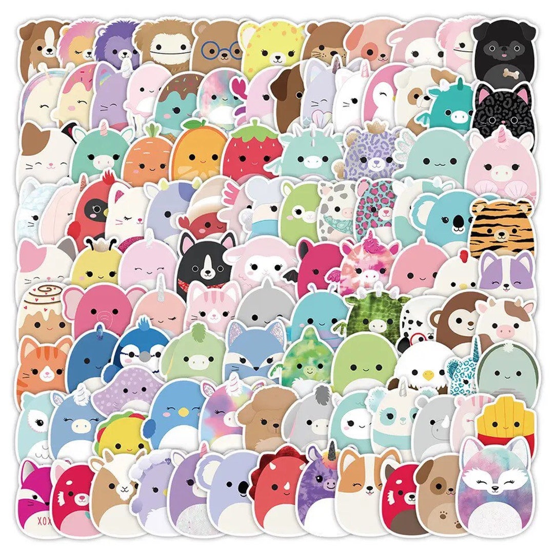 Cute Sqishy Character Aesthetic Sticker Pack - Etsy