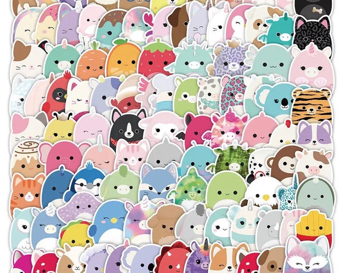 Cute Squishy Character Aesthetic Sticker Pack – Adorable Vinyl Stickers ...
