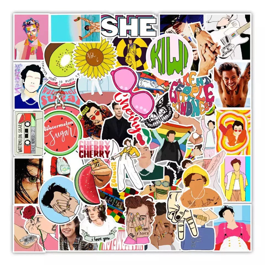Harry Styles Random Sticker Pack for Laptop, Hydroflask, Journal, Phone ...