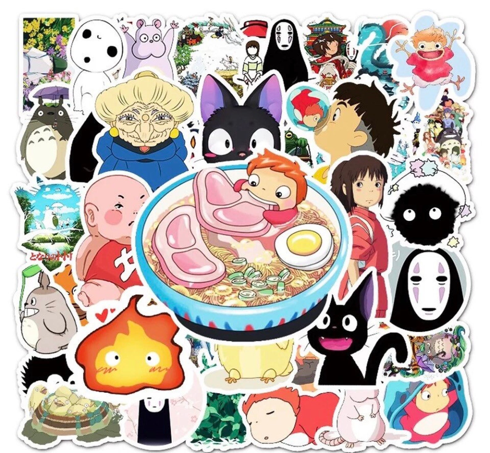 Studio Ghibli Random Sticker Pack for Laptop Hydroflask - Etsy