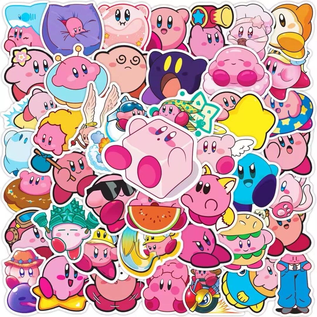 Kirby Random Sticker Pack for Laptop, Hydroflask, Journal, Phone, Matte ...