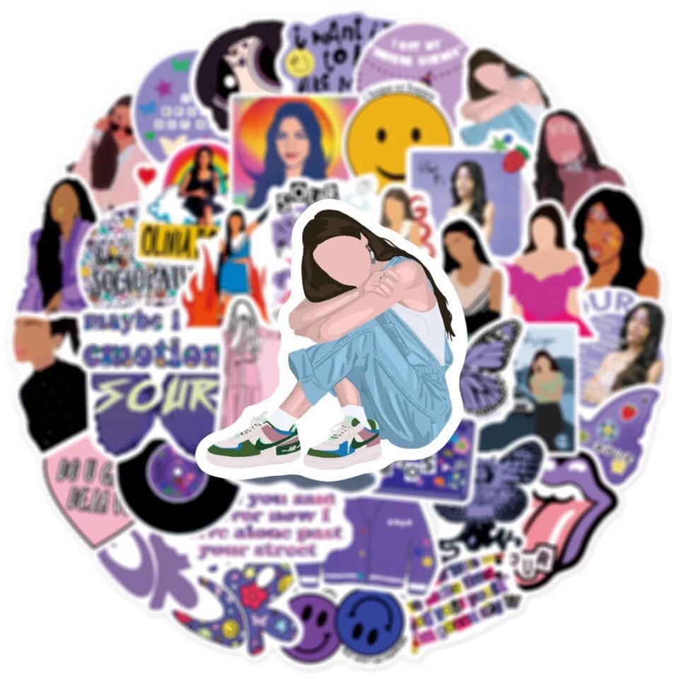 Olivia Rodrigo Random Sticker Pack for Laptop Hydroflask - Etsy