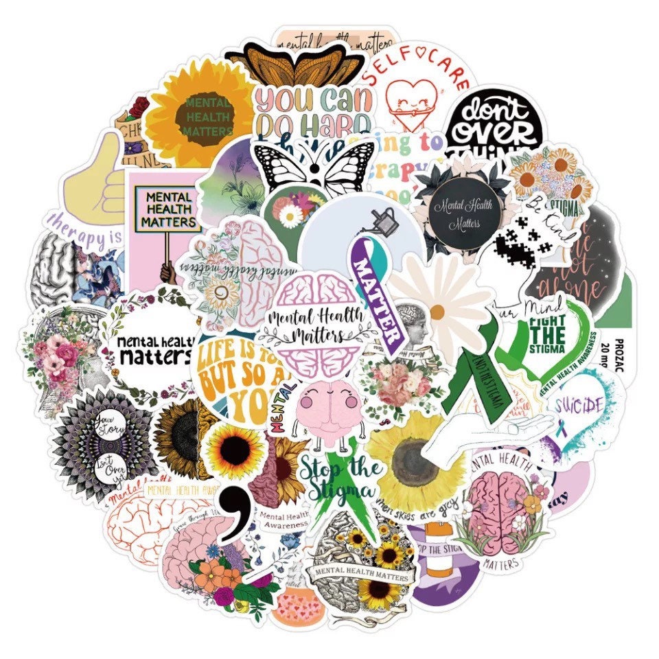 Mental Health Self Love Self Care Sticker Pack Laptop - Etsy