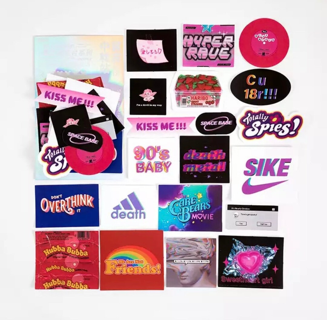 20 Pcs Y2K Aesthetic Sticker Pack - Etsy