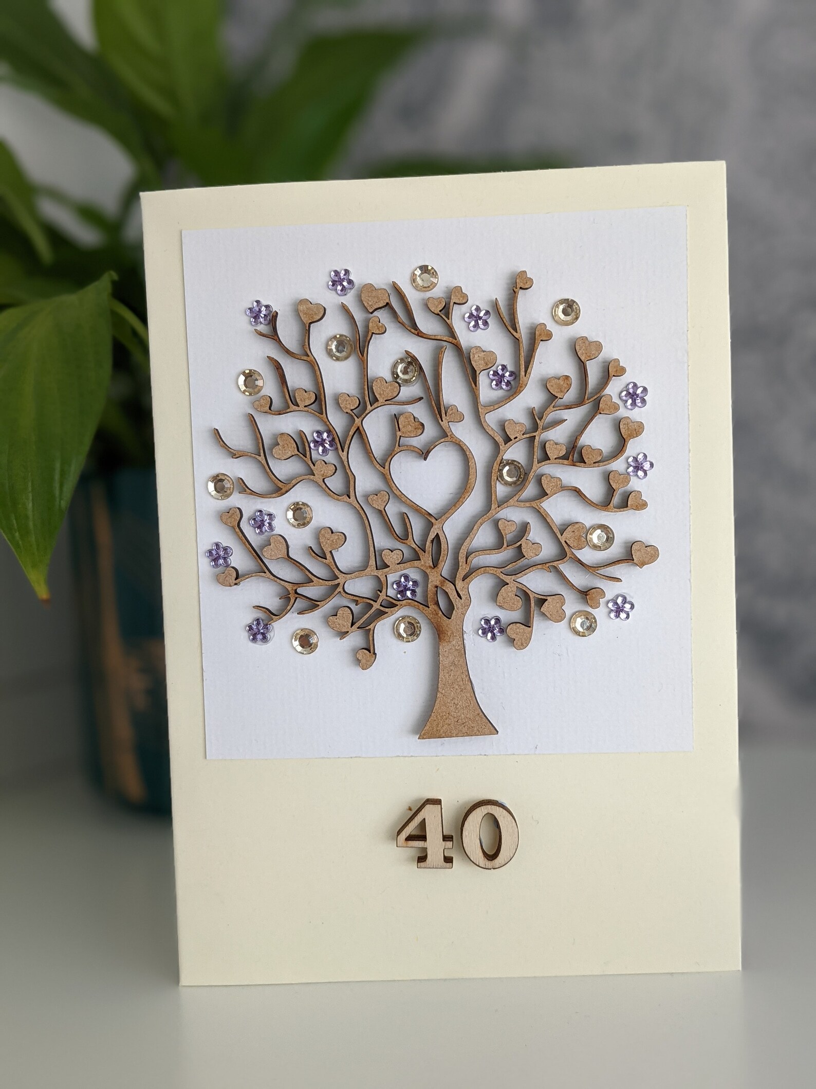 Wooden Tree Greetings Card - Etsy